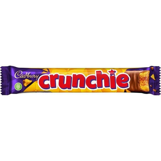 Cadbury Crunchie Candy Chocolate Bar with Honeycomb Center, 40g - Pack ...