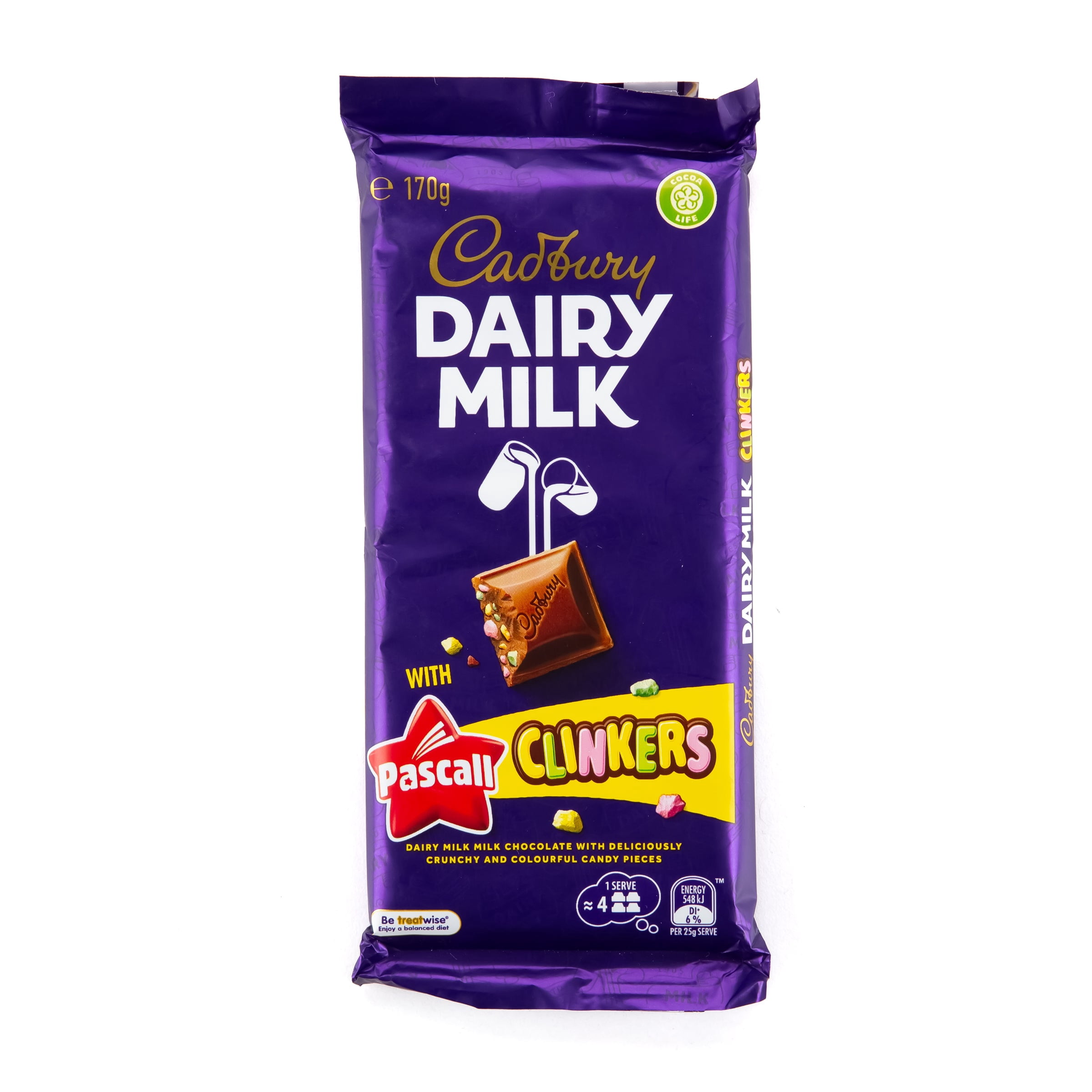 Cadbury Dairy Milk Chocolate Pascall Clinkers Block - Walmart.com