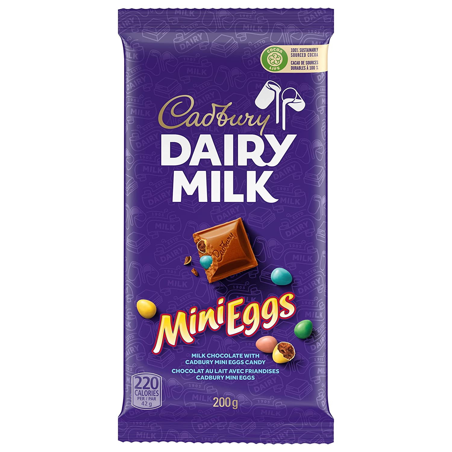 Cadbury Dairy Milk Chocolate With Mini Eggs Bar, 200G/7Oz. (Imported ...