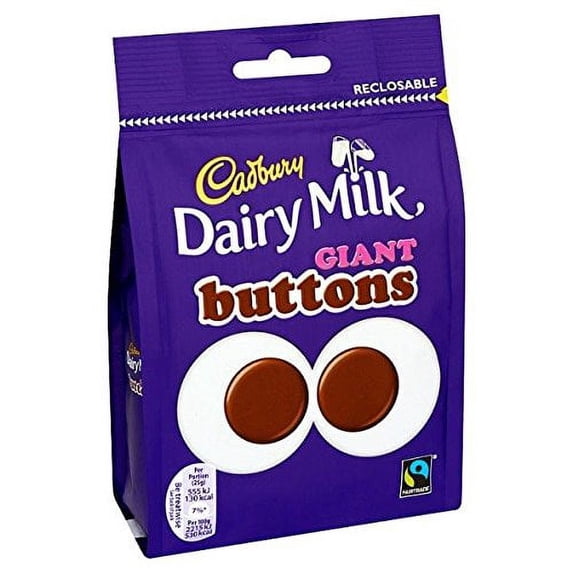 Cadbury Dairy Milk Giant BCF26 Buttons Chocolate 119g Bag - Walmart.com