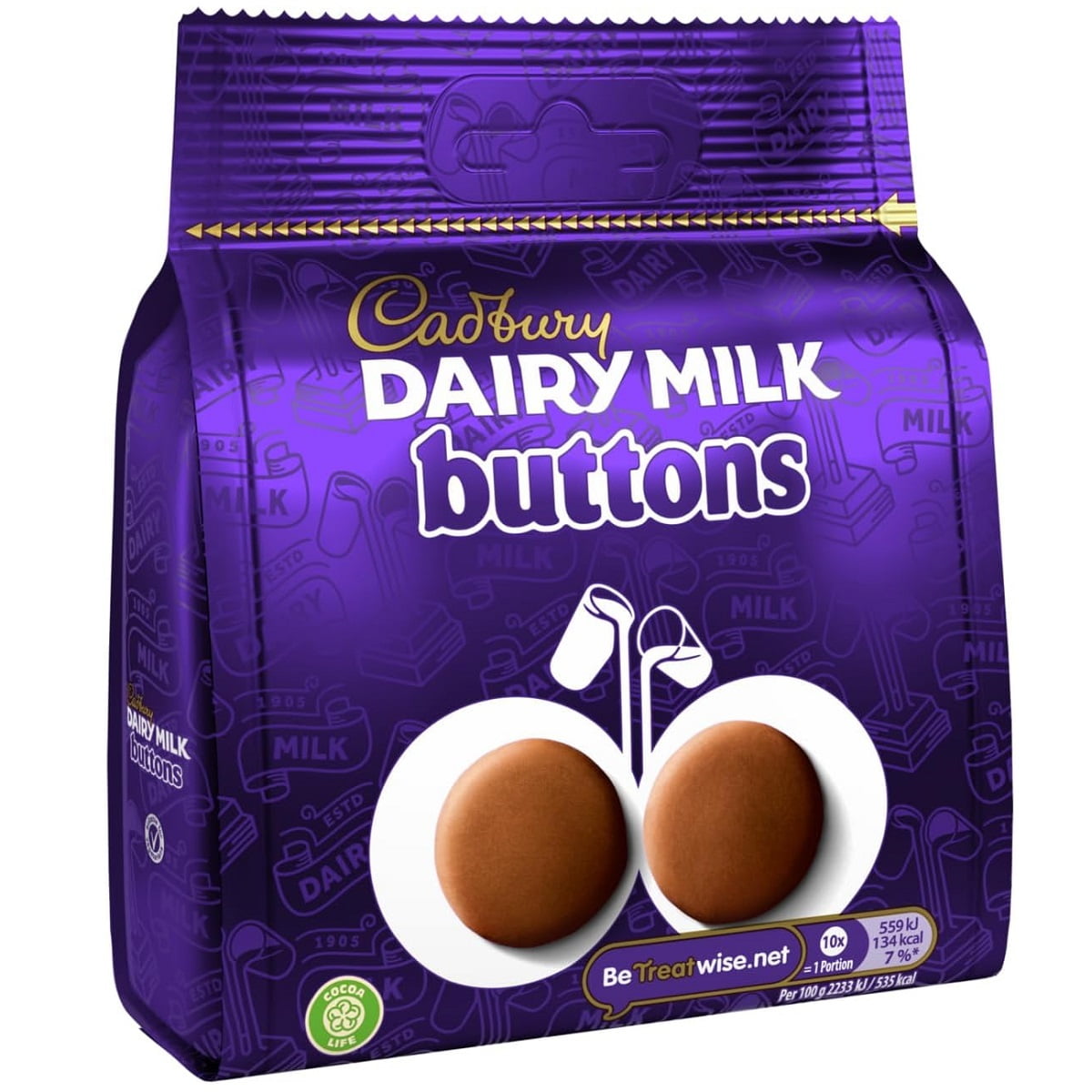 Cadbury Dairy Milk Giant Button Chocolate 85g (Pack of 10) - Walmart ...