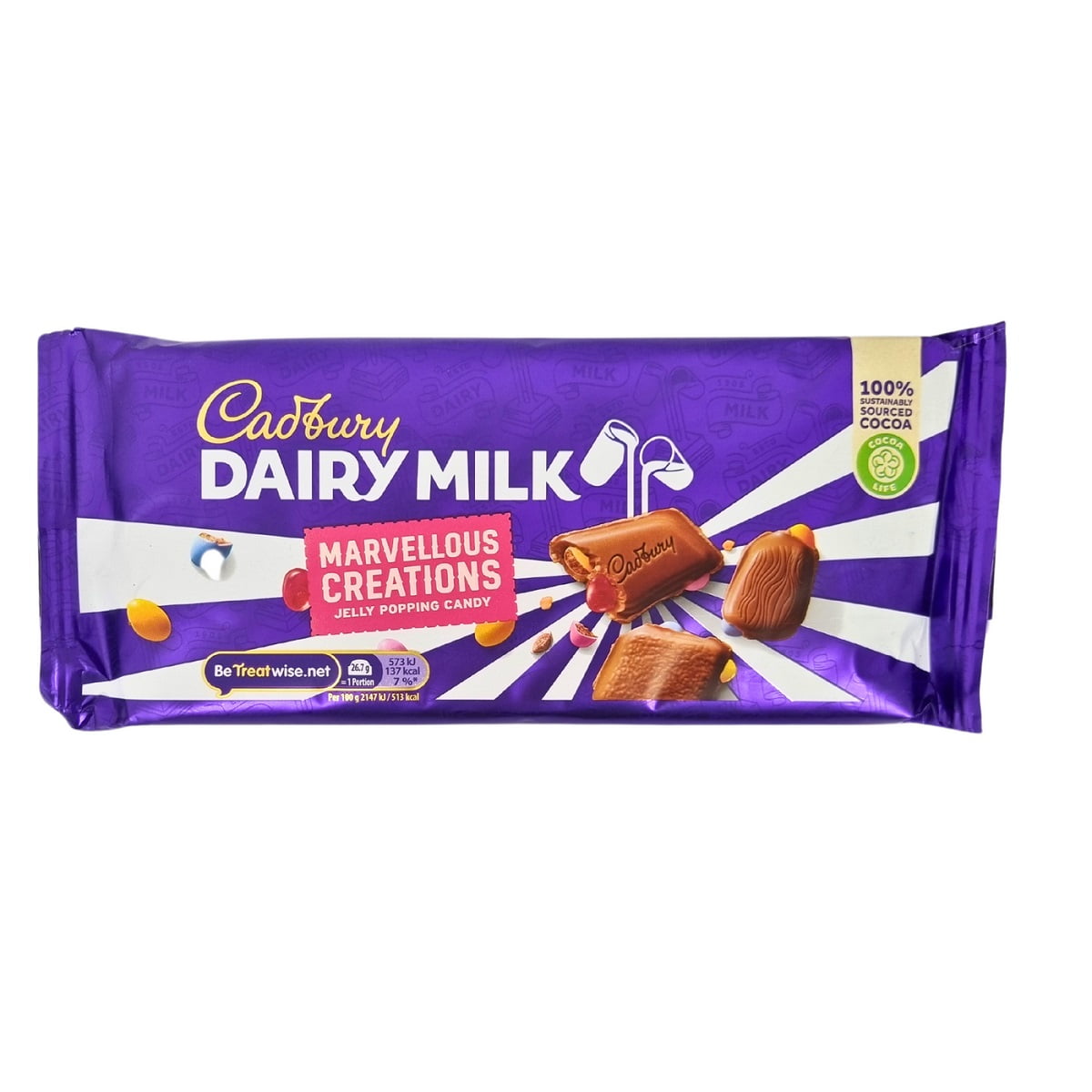 Cadbury Dairy Milk Marvellous Creations Jelly Popping Candy 160g ...