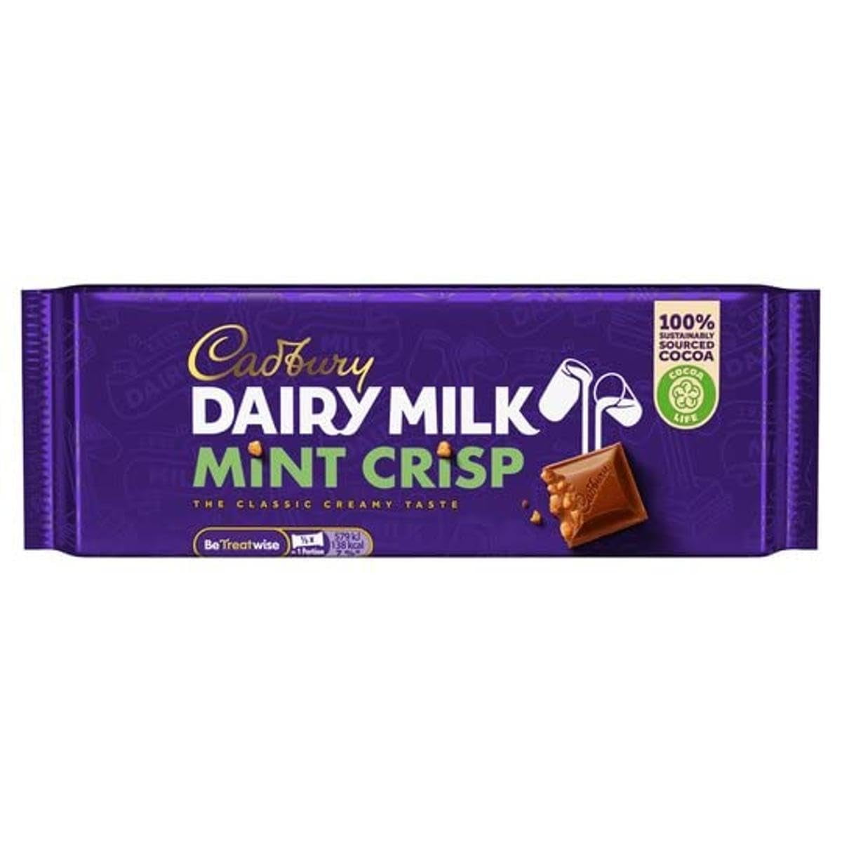Cadbury Dairy Milk Mint Crisp 54g Chocolate Bar from Ireland - Walmart.com