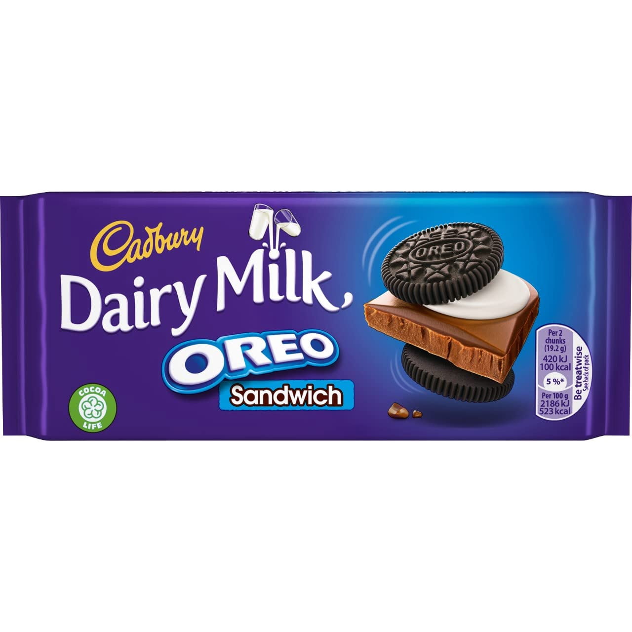 Cadbury Dairy Milk Oreo Sandwich Chocolate Bar 96 g (pack of 15 ...