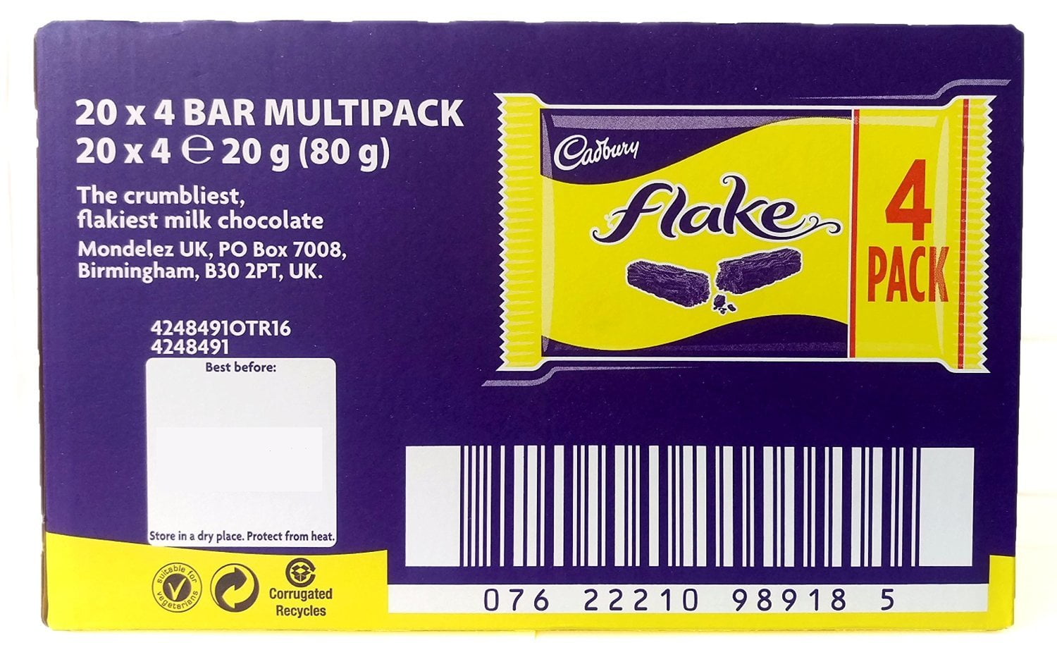 Cadbury Flake 20G Bars - Pack Of 80 Packaging May Vary - Walmart.com