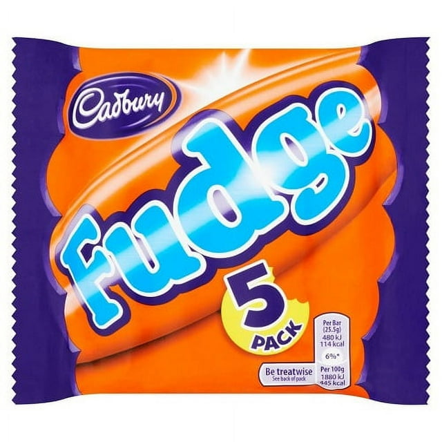 Cadbury Fudge Bar Pack Wrapped In Smooth Cadbury Milk Chocolate ...