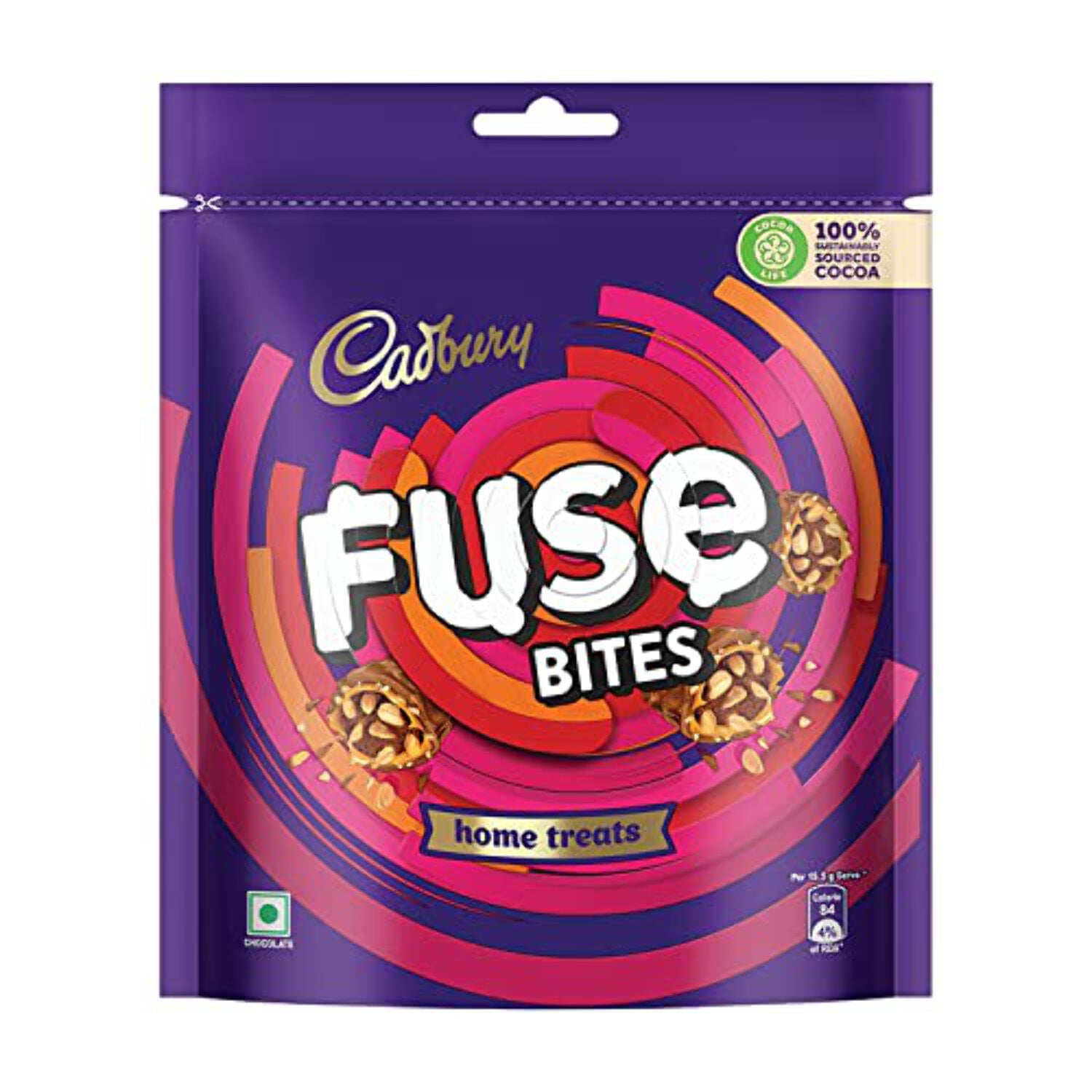 Cadbury Fuse Peanut Caramel filled Chocolate Home Treats, 108.5 g ...