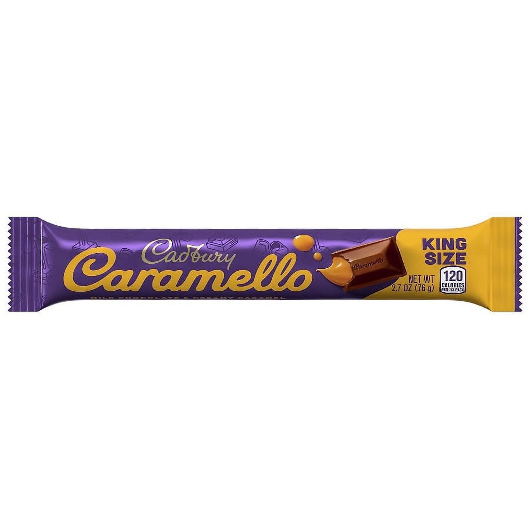 2 Pack CADBURY CARAMELLO Milk Chocolate Caramel King Size Candy Bar ...