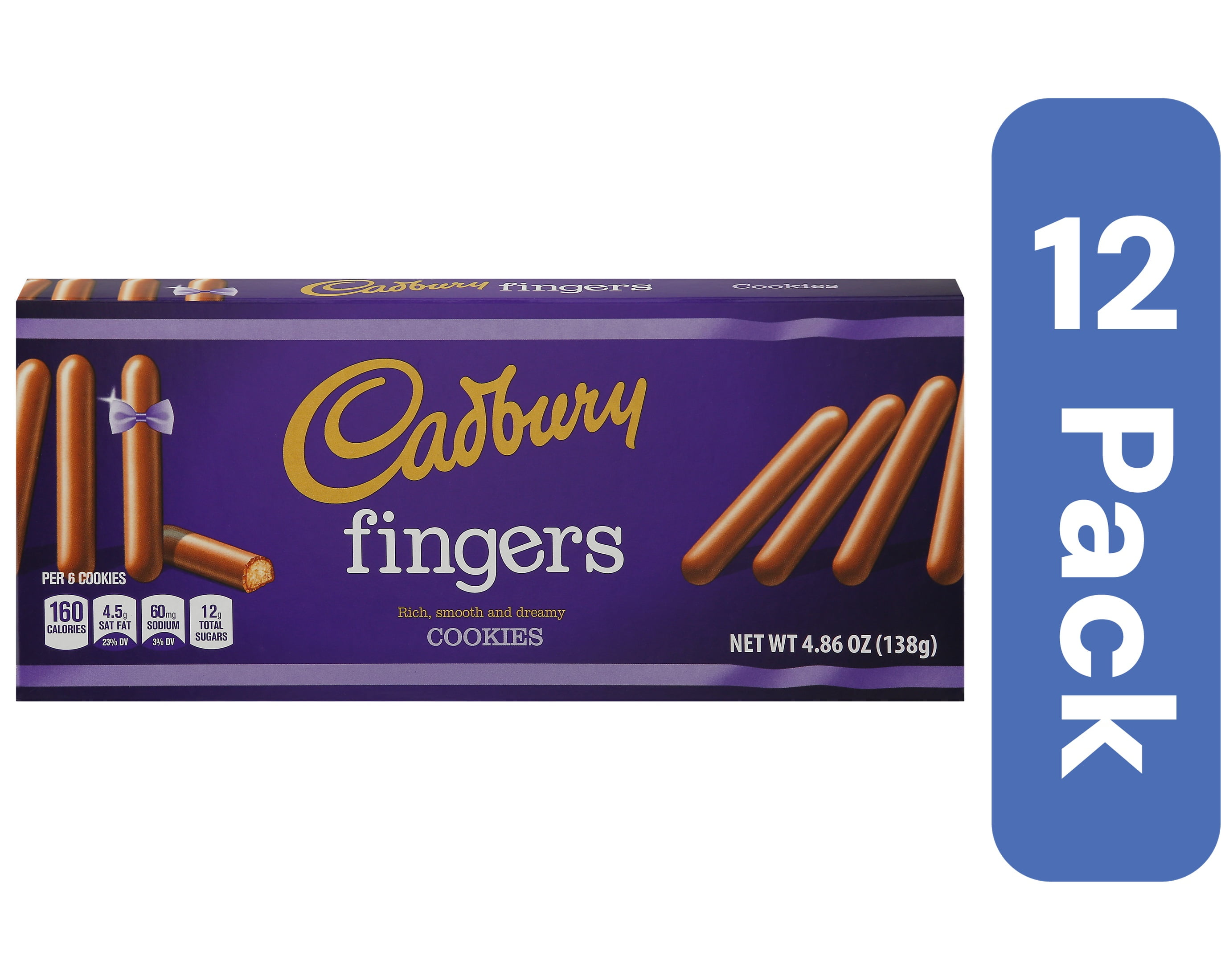 Cadbury Milk Chocolate Finger Cookies 4.86 oz (Pack Of 12) - Walmart.com