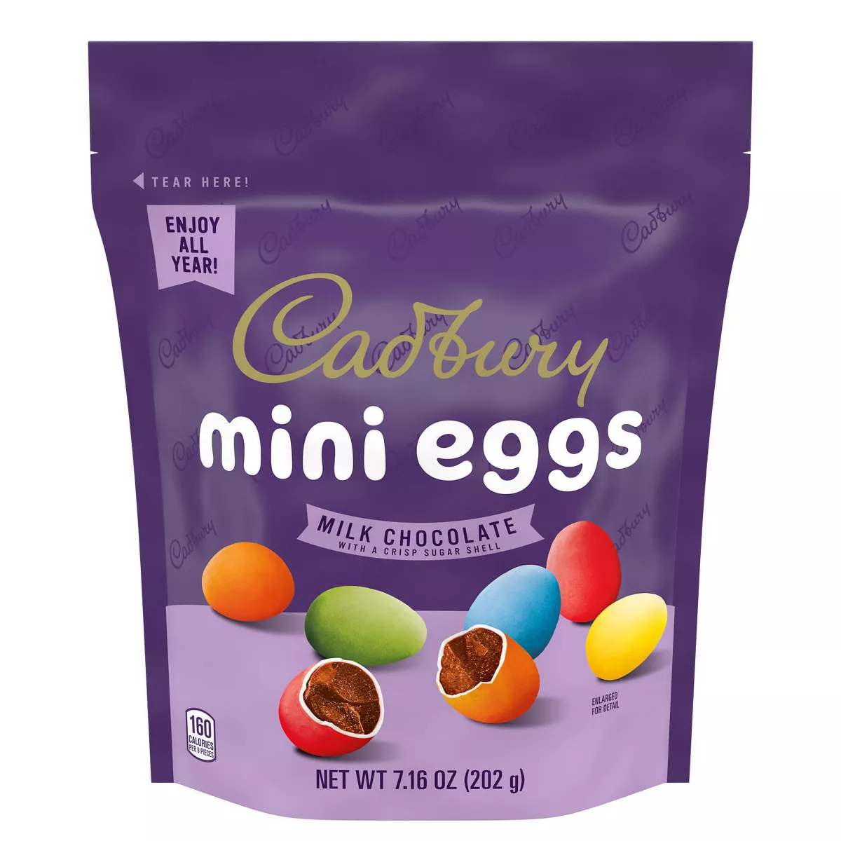 Cadbury Mini Eggs Milk Chocolate Candy, 7.16oz Bag, Crunchy Pastel ...