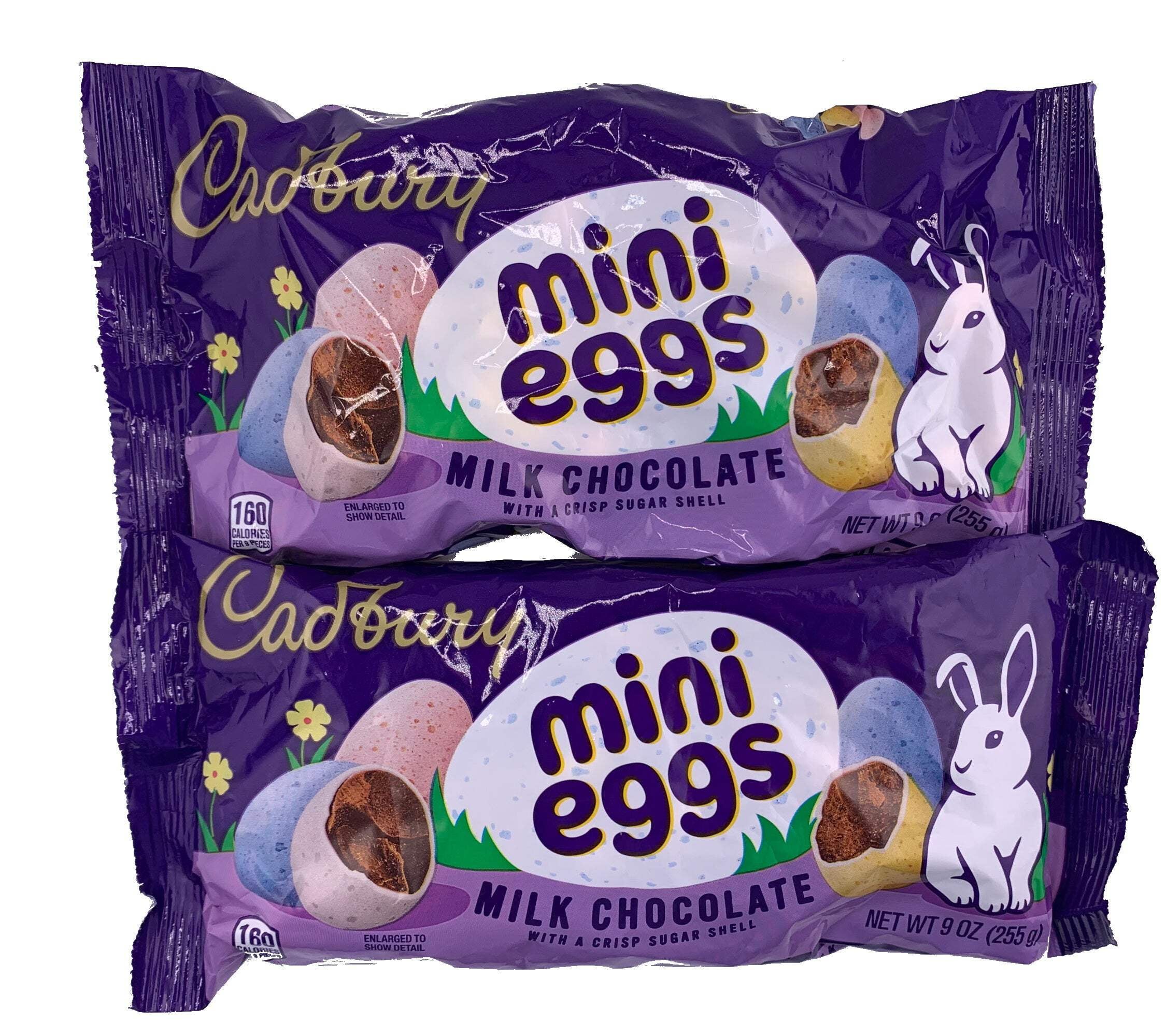 Cadbury Mini Eggs Milk Chocolate Easter Candy, Bulk Pack of 2 x 9oz ...