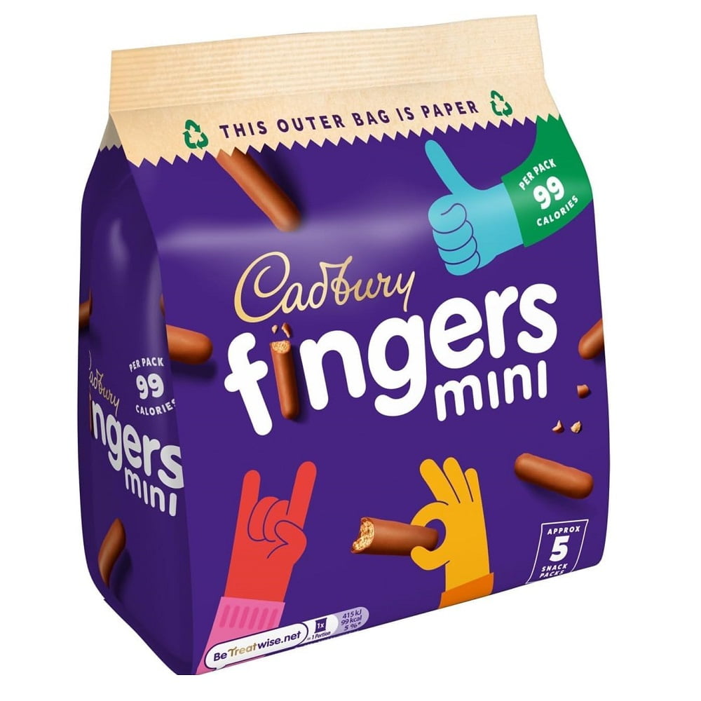Cadbury Mini Fingers Chocolate Biscuits 96.5g (Pack of 1) - Walmart.com