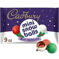 Cadbury Mini Snowballs Milk Chocolate Christmas Candy, 9 oz Bag ...
