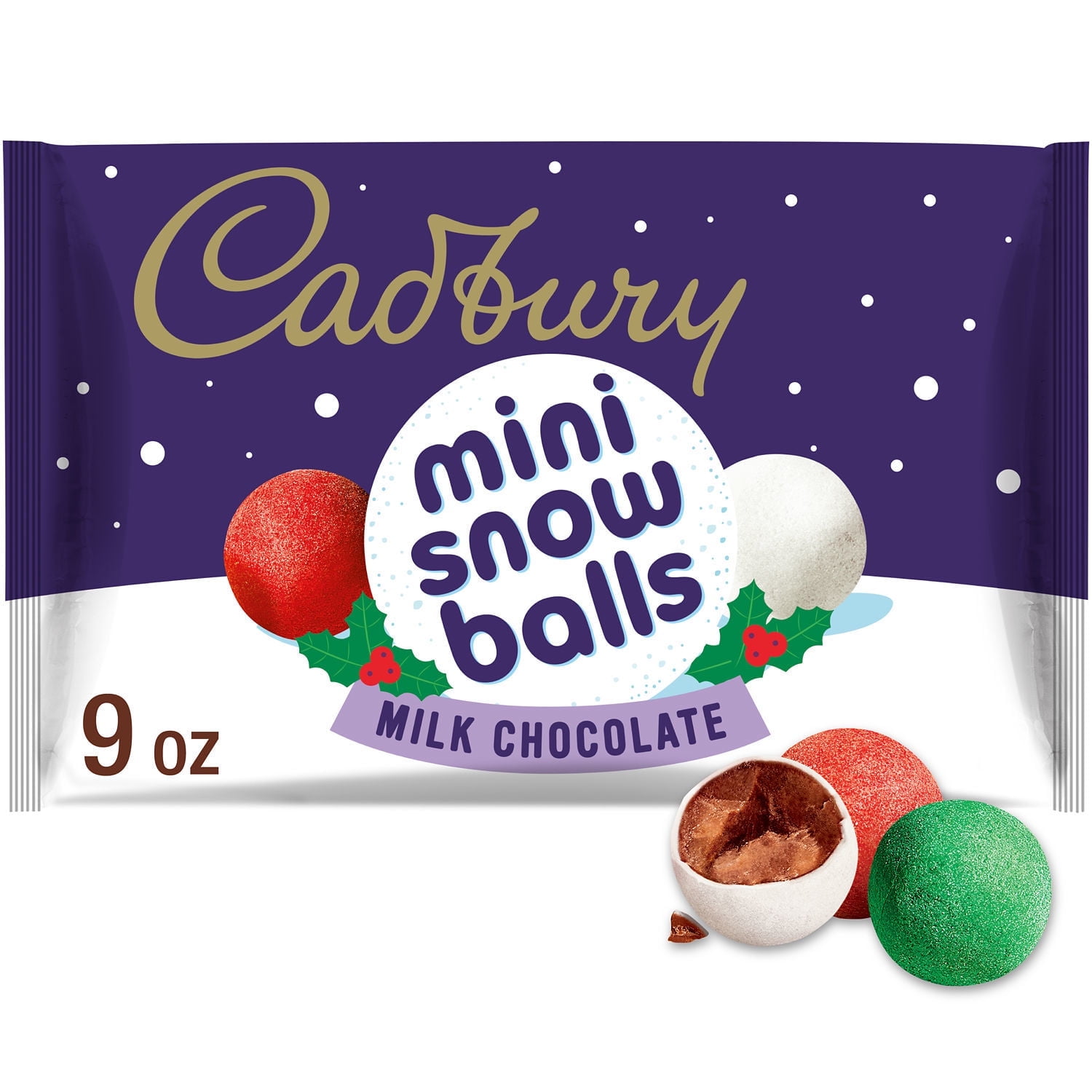 Cadbury Mini Snowballs Milk Chocolate Christmas Candy, - Walmart.com