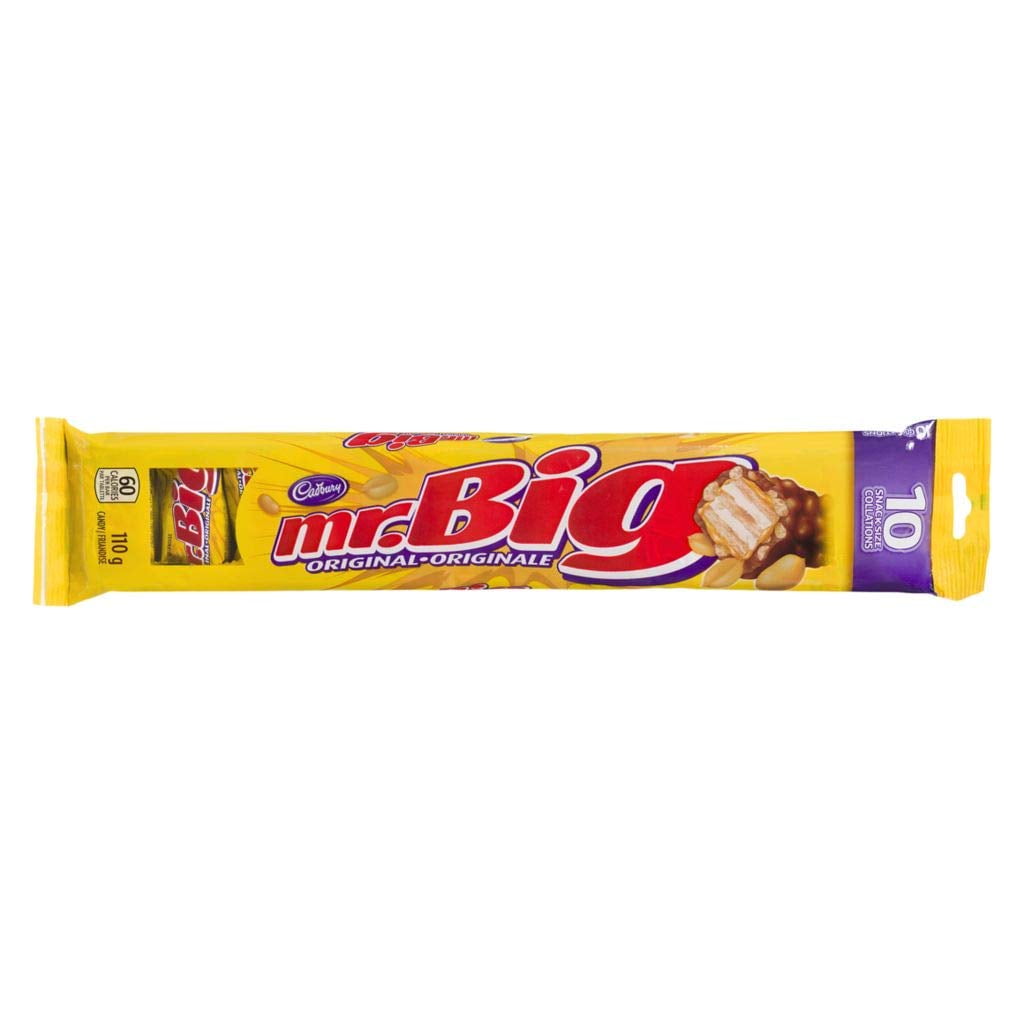 Cadbury Mr. Big Original Snack Size Chocolate Bar (Pack Of 10, 11G Each ...