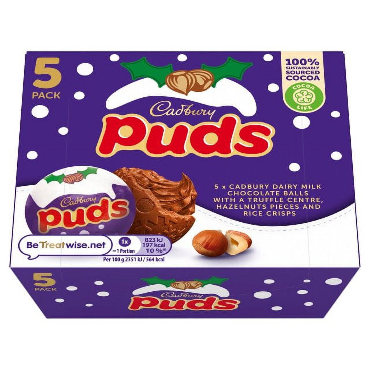 Cadbury Puds Chocolate Carton 5 Pack 175g - Walmart.com