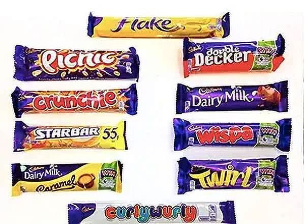 Cadbury Selection Box of 10 Full Size British Chocolate Bars (in a box ...
