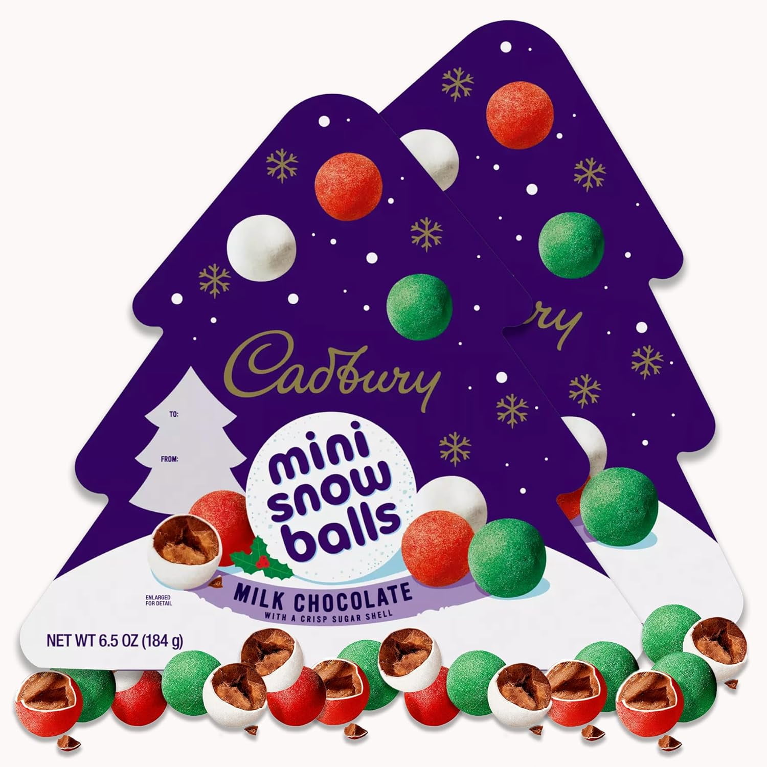 Cadbury Snowballs Holiday Gift Box 6.5oz Pack of 2. Cadbury Mini Eggs ...