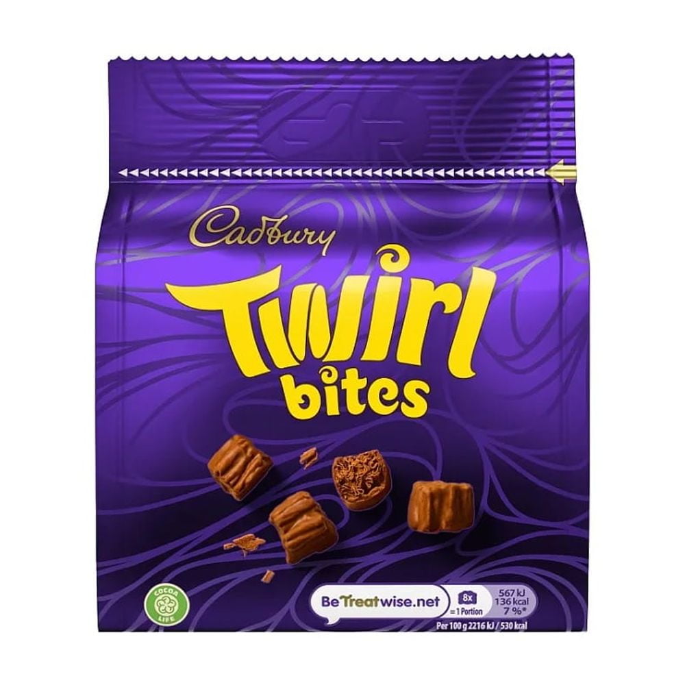 Cadbury Twirl Bites Chocolate Bag 85g (Pack of 2) - Walmart.com