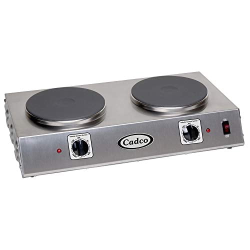 Cadco CDR-2C 21-1/4" Electric Portable Countertop Space Saver Hot Plate ...
