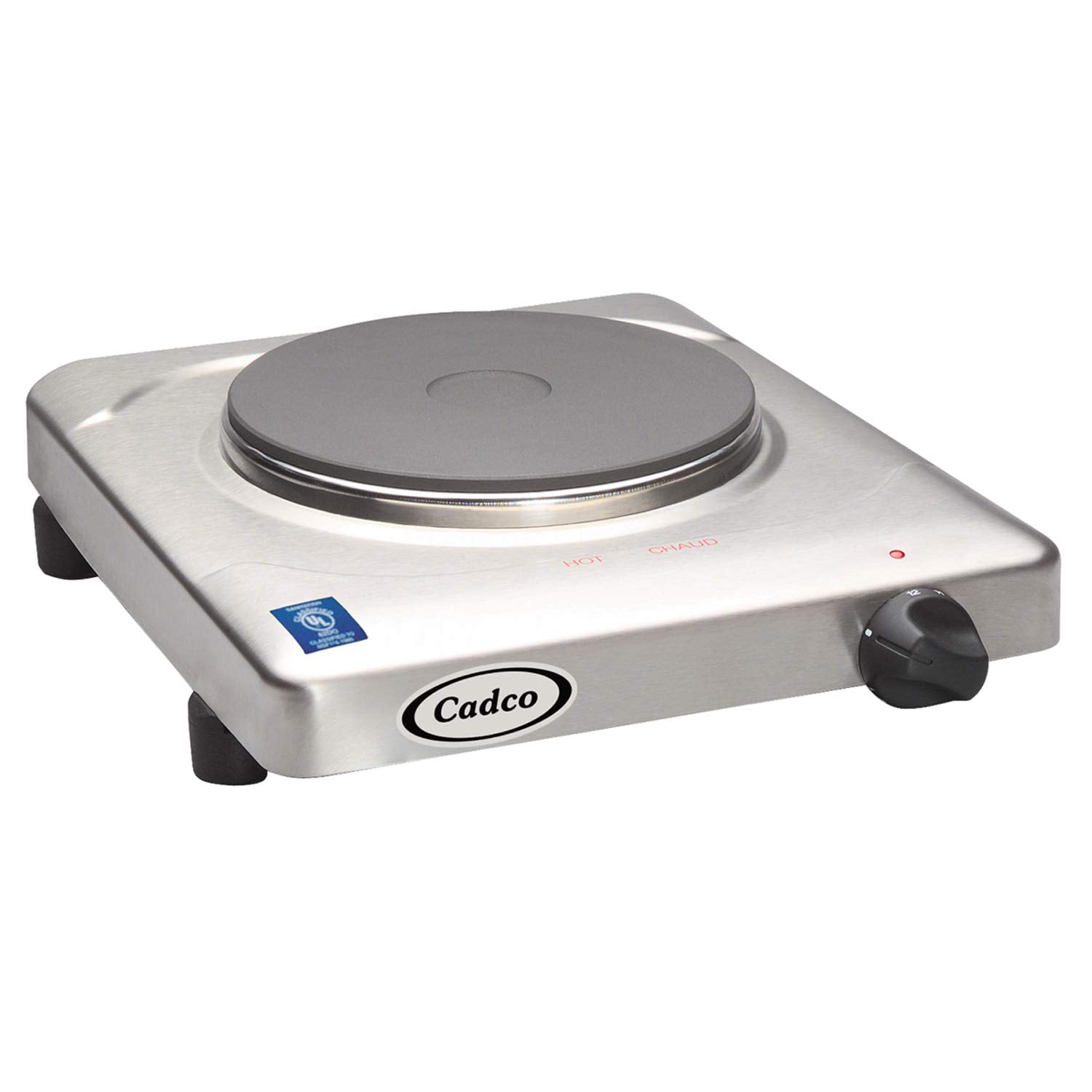 Cadco KR-S2 11-1/2" Electric Portable Countertop Hot Plate, (1) Cast Iron Burner for Restaurant ...