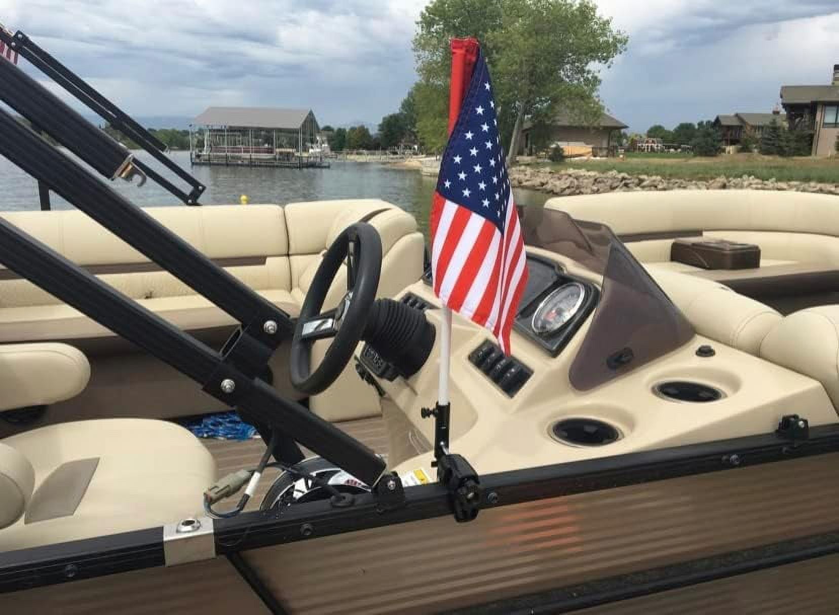 Caddie Buddy American Flag Clamping Boat Mount - Walmart.com