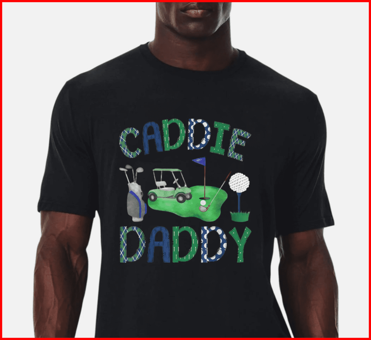Caddie Daddy Hole in One Birthday Golf Lover Party Graphic Unisex T ...