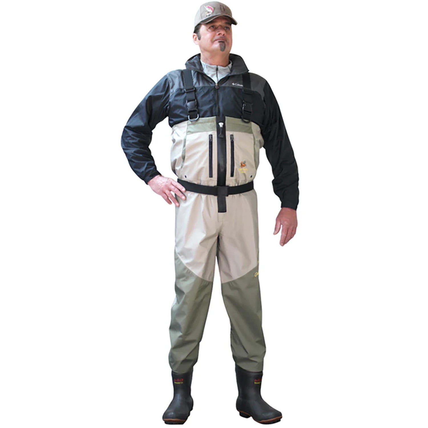 Caddis Mens Stone Zippered Deluxe Plus Breathable Bootfoot Waders ...