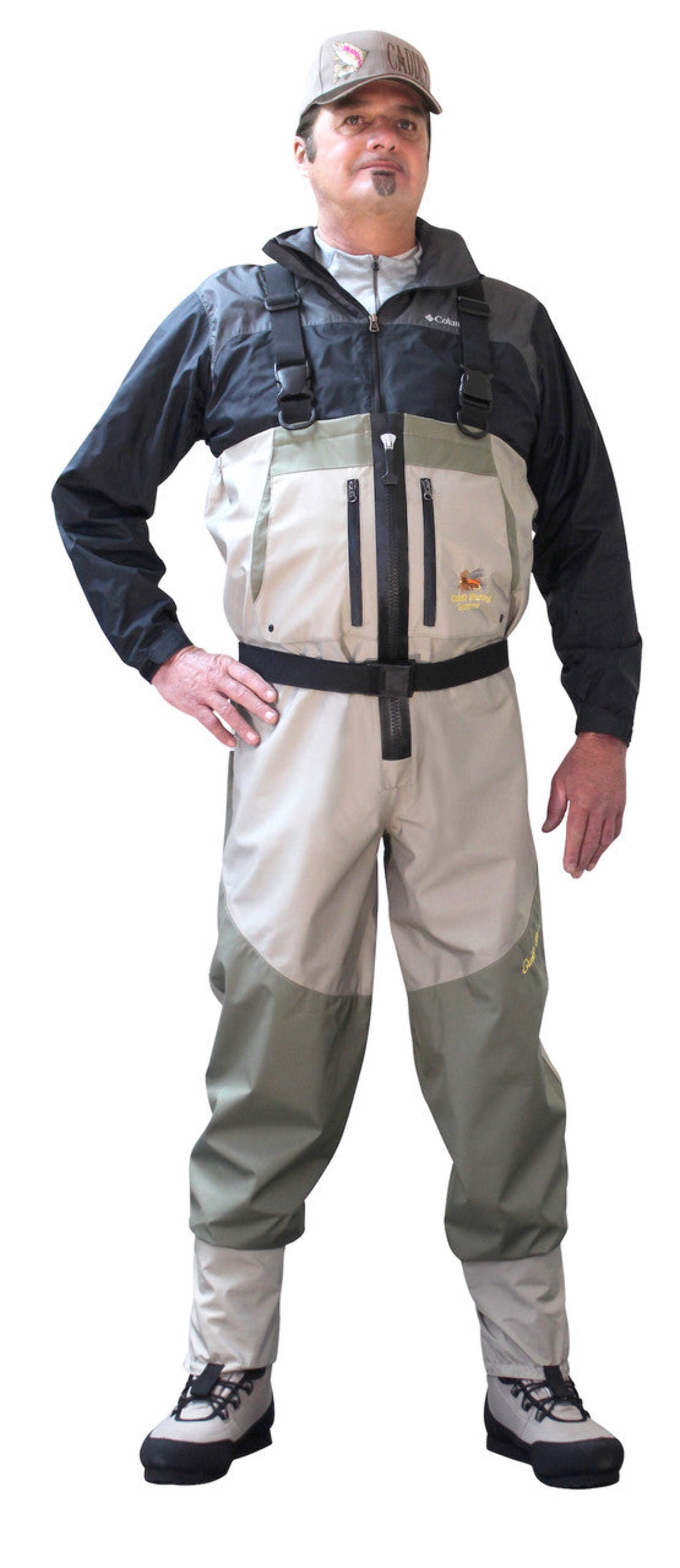 Caddis Mens Stone Zippered Deluxe Plus Breathable Stockingfoot Waders ...
