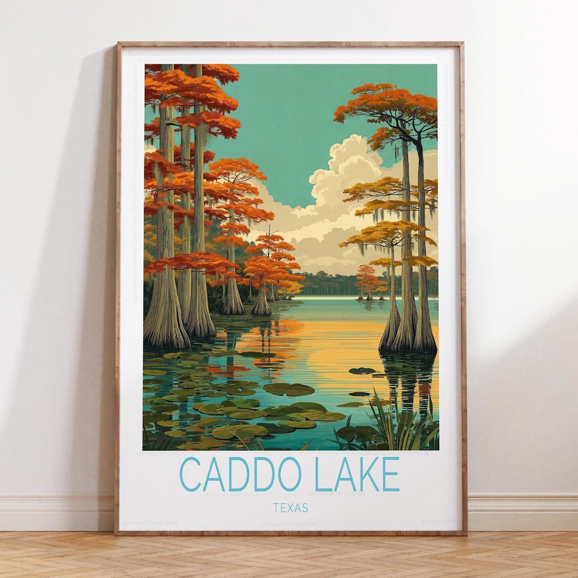 Caddo Lake Texas Bayou Landscape Wall Art, Unframed Paper Print Size ...