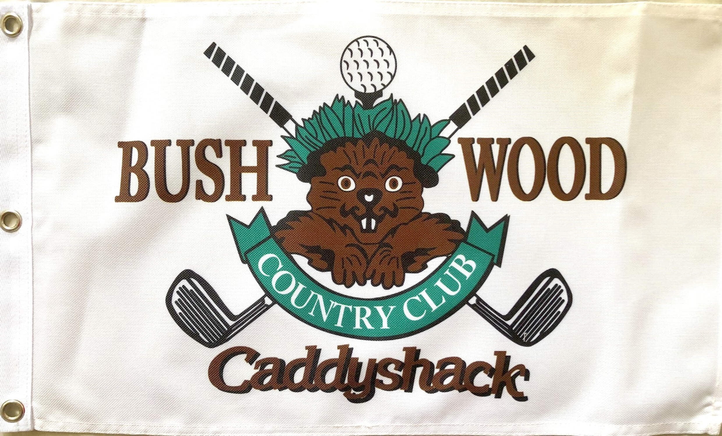Caddyshack Bushwood Country Club Gopher logo golf pin flag - Walmart.com