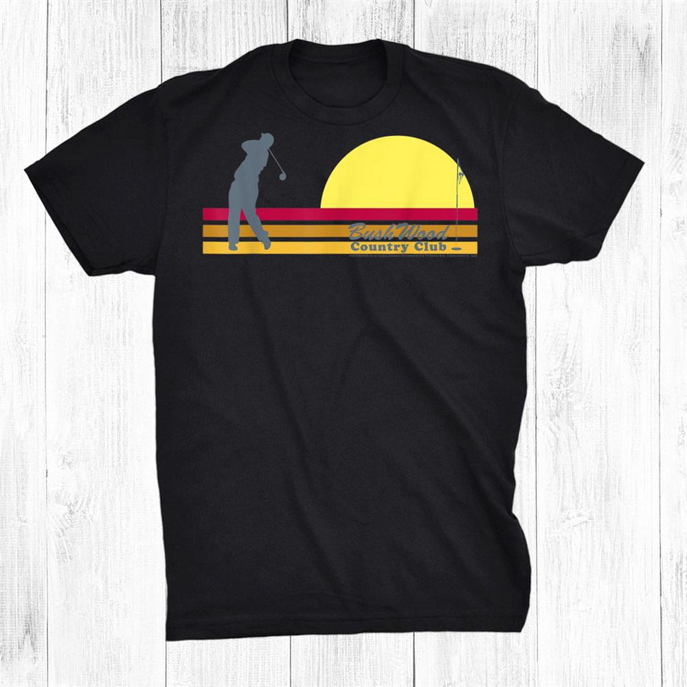 Caddyshack Bushwood Country Club Retro Stripe Shirt Gift Black Unisex T ...