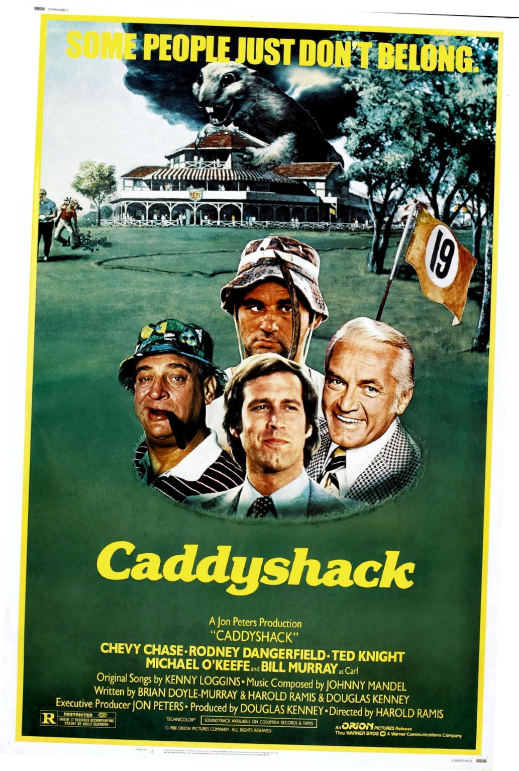 Caddyshack Movie Poster Metal Poster 8in x 12in Metal Print 8x12 Square ...