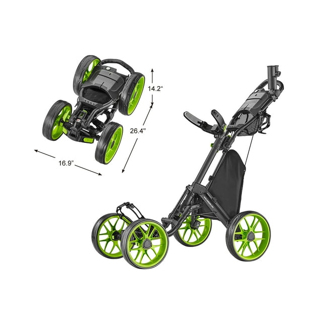 Caddytek CaddyCruiser ONE V8 Golf Push Cart, Lime - Walmart.com