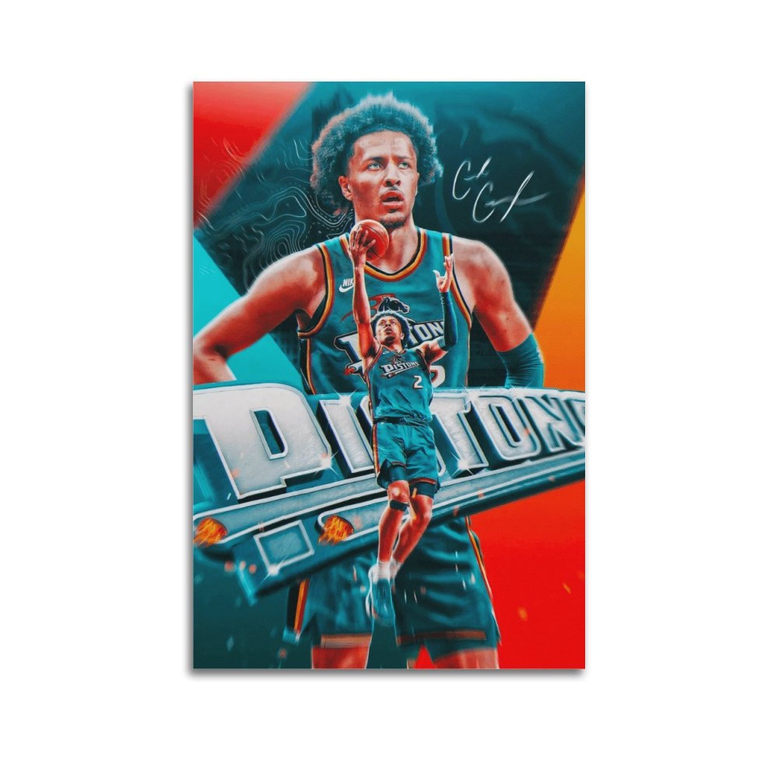 Cade Cunningham Basketball Star Art Poster Anime Star Music Picture ...