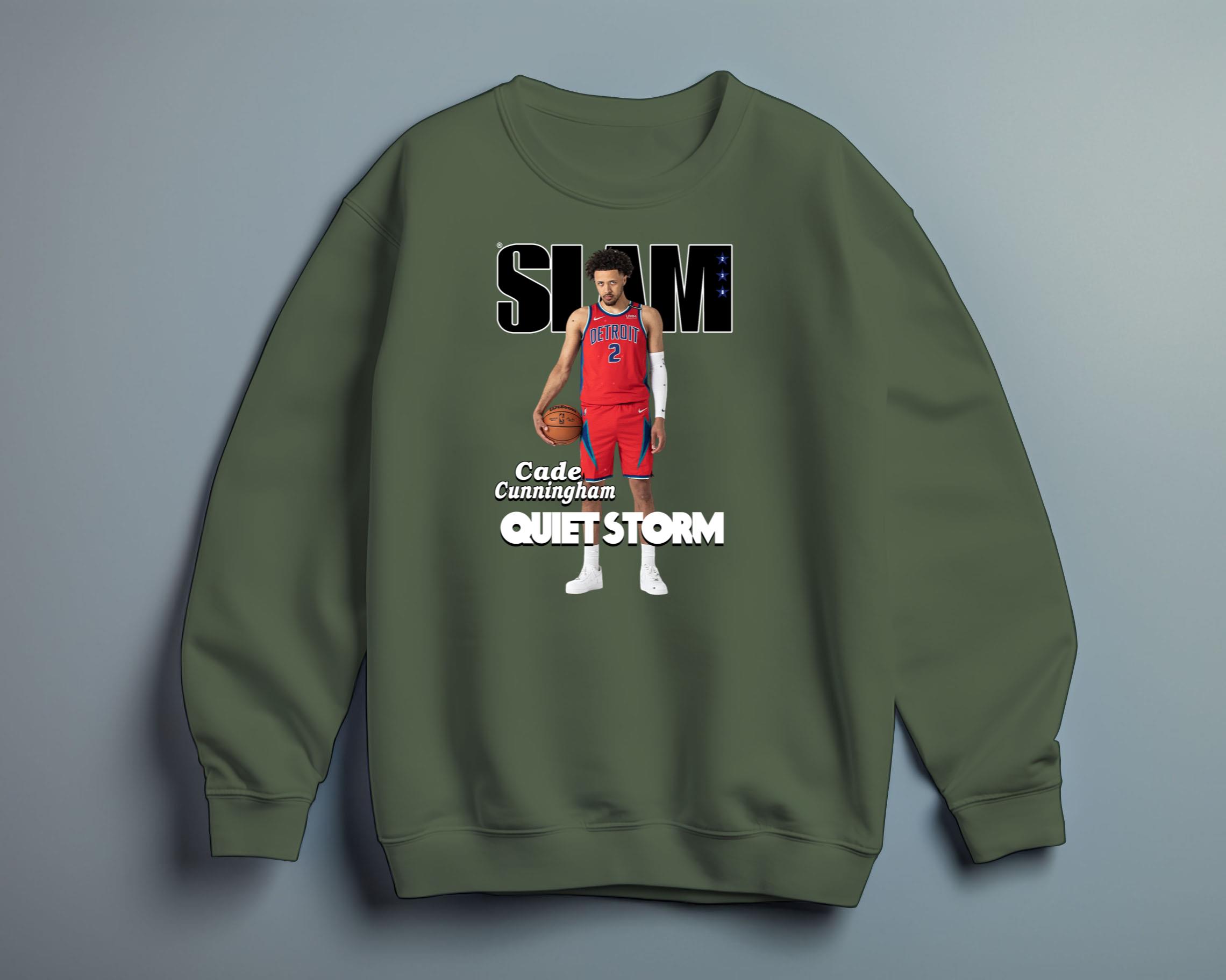 Cade Cunningham Det%roit Pistons Quiet Storm Slam T Shirt-TH55482 ...