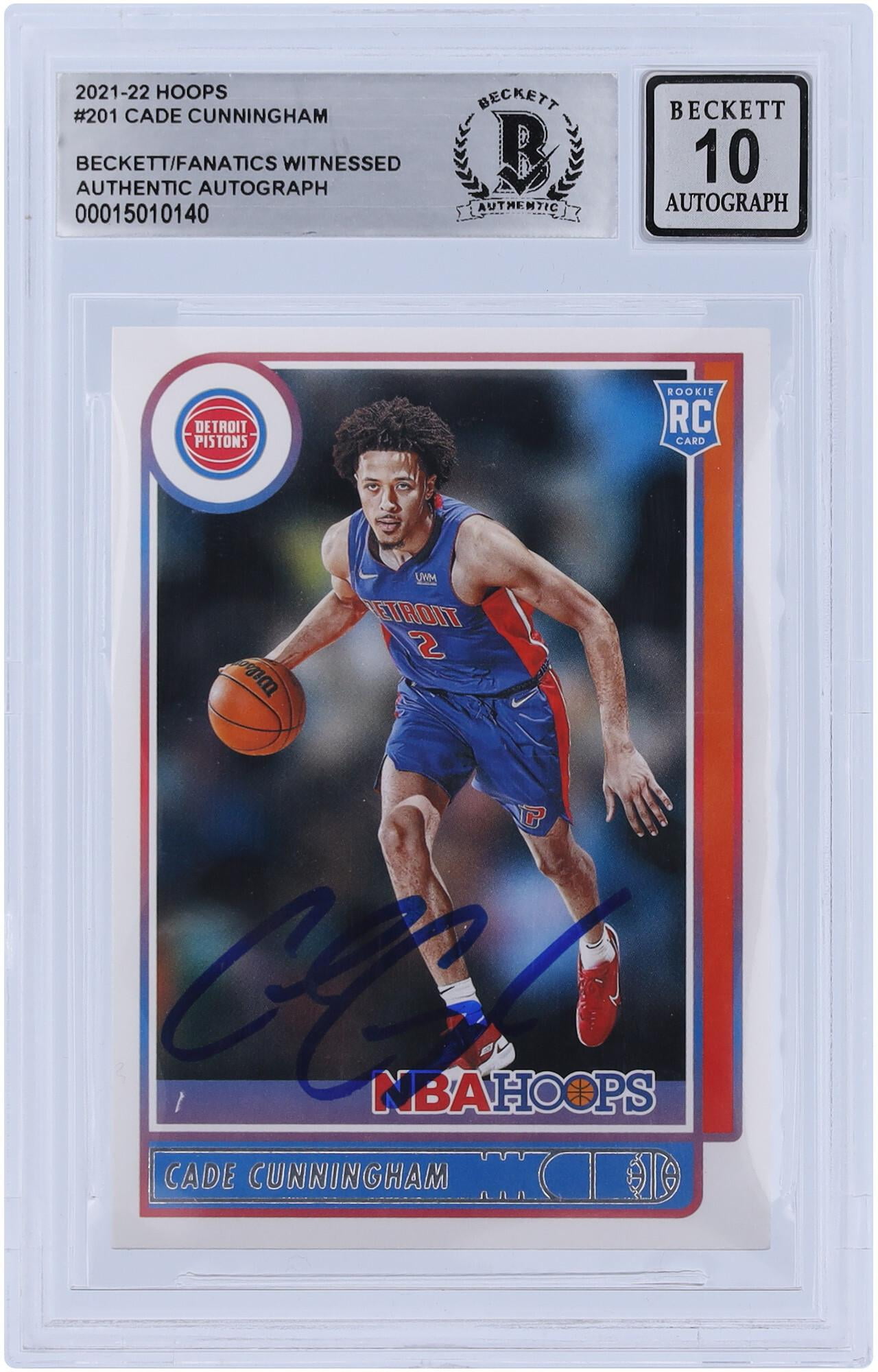 Cade Cunningham Detroit Pistons Autographed 2021-22 Panini NBA Hoops ...