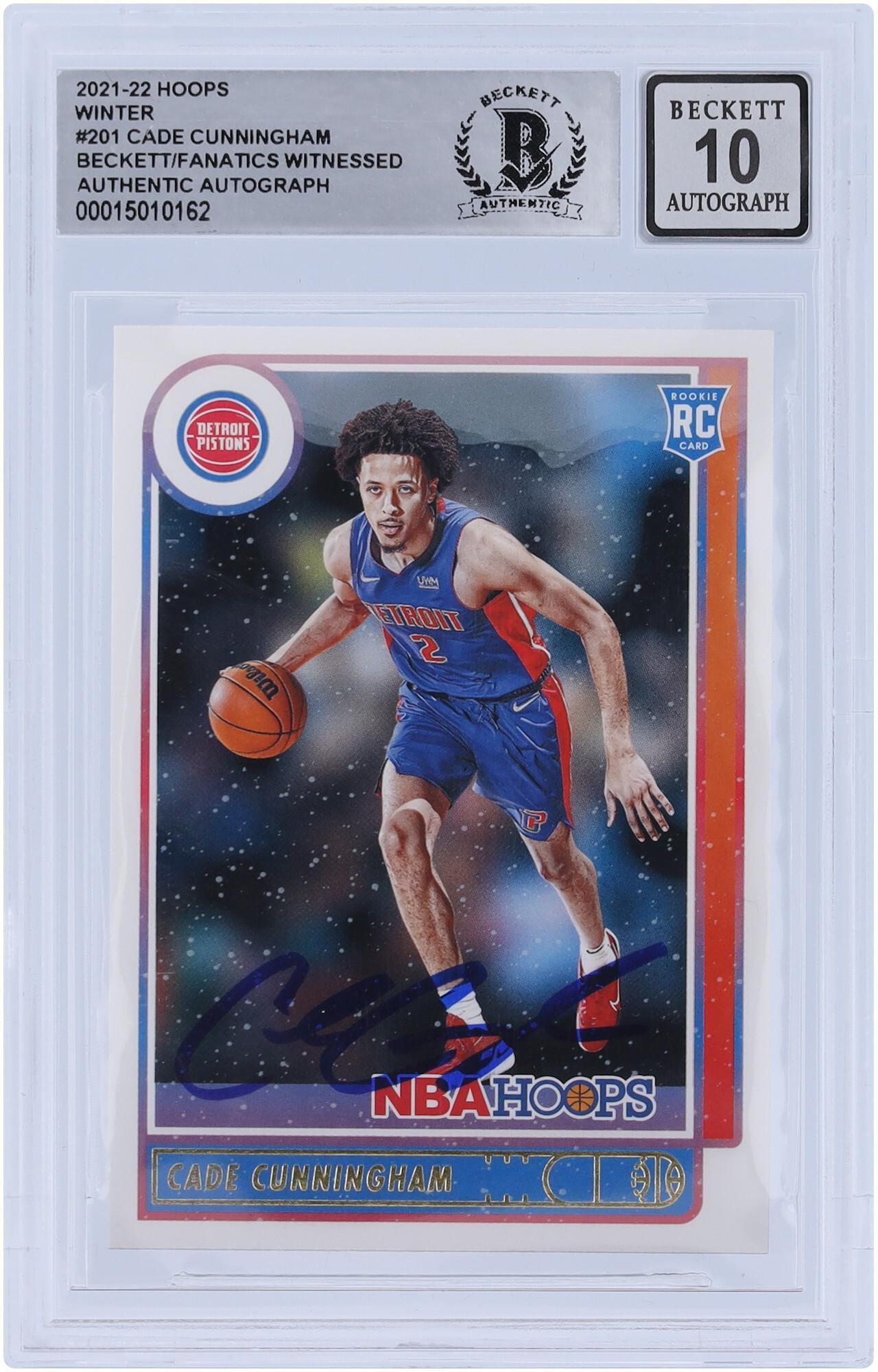 Cade Cunningham Detroit Pistons Autographed 2021-22 Panini NBA Hoops ...