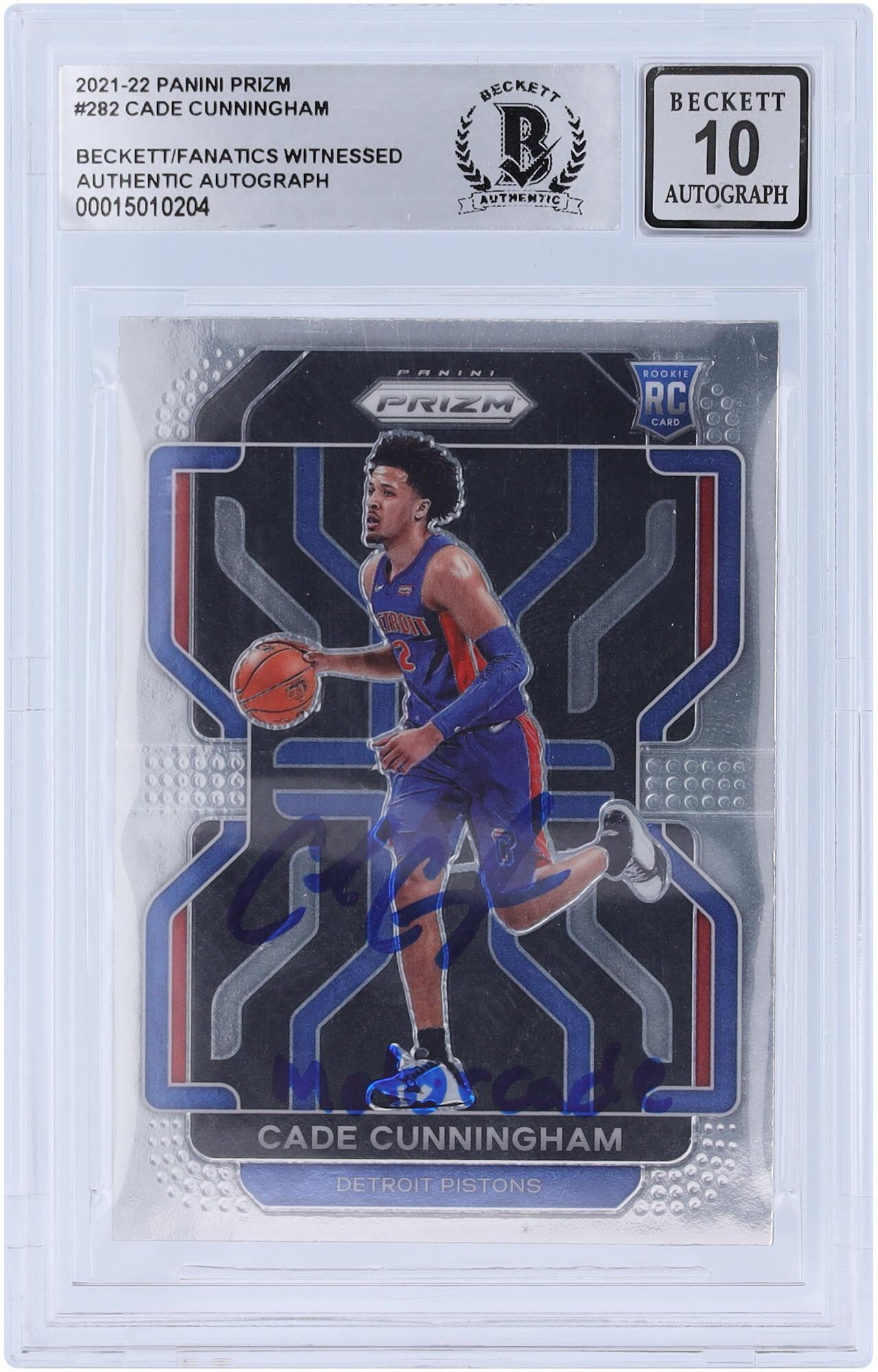 Cade Cunningham Detroit Pistons Autographed 2021-22 Panini Prizm #282 ...