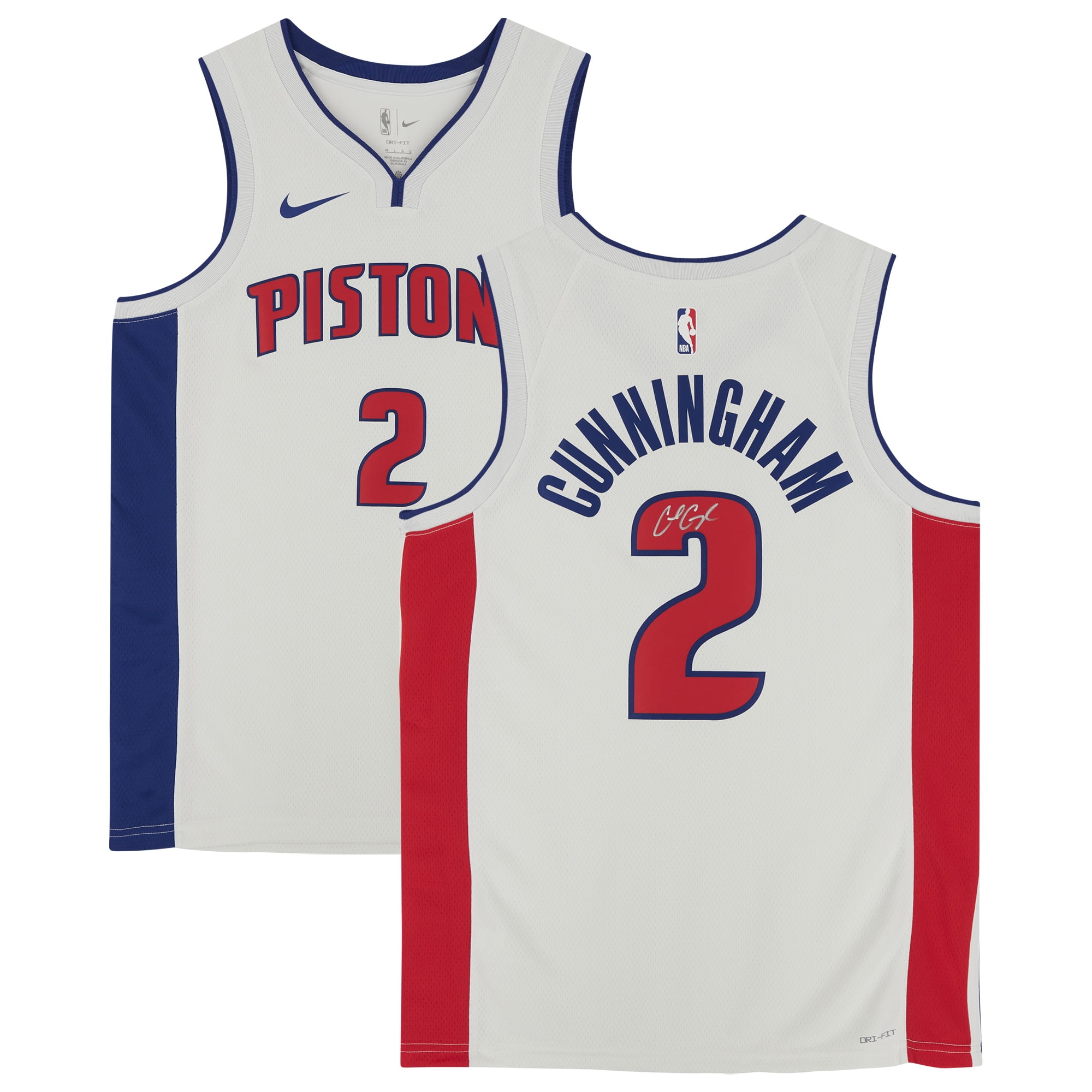 Cade Cunningham White Detroit Pistons Autographed Nike Association ...