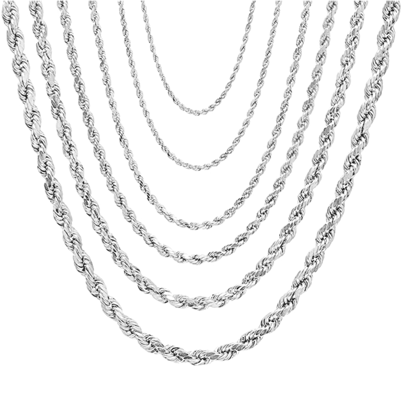 Cadenas Para Hombre y Mujer de Plata 925 de Ley Esterlina Cuerda ...