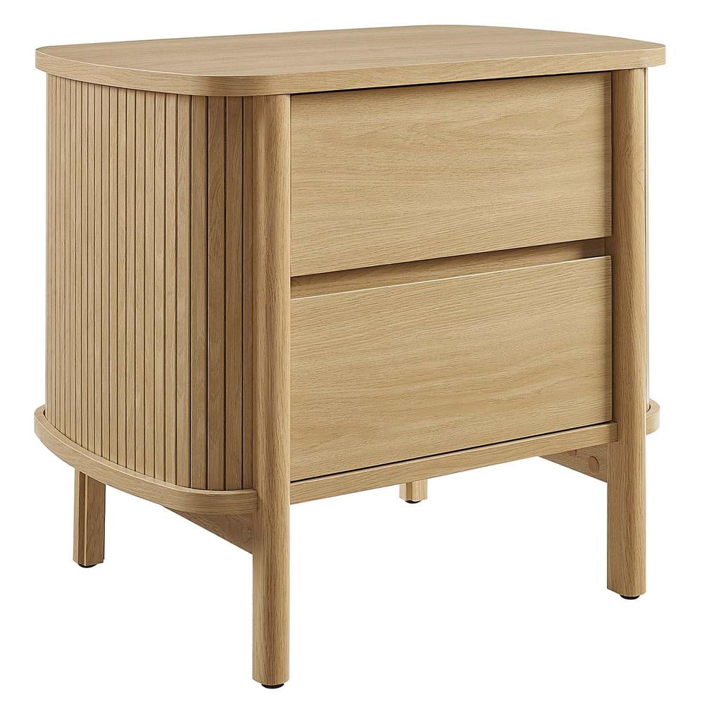 Cadence 2-Drawer Nightstand in Oak - Walmart.com