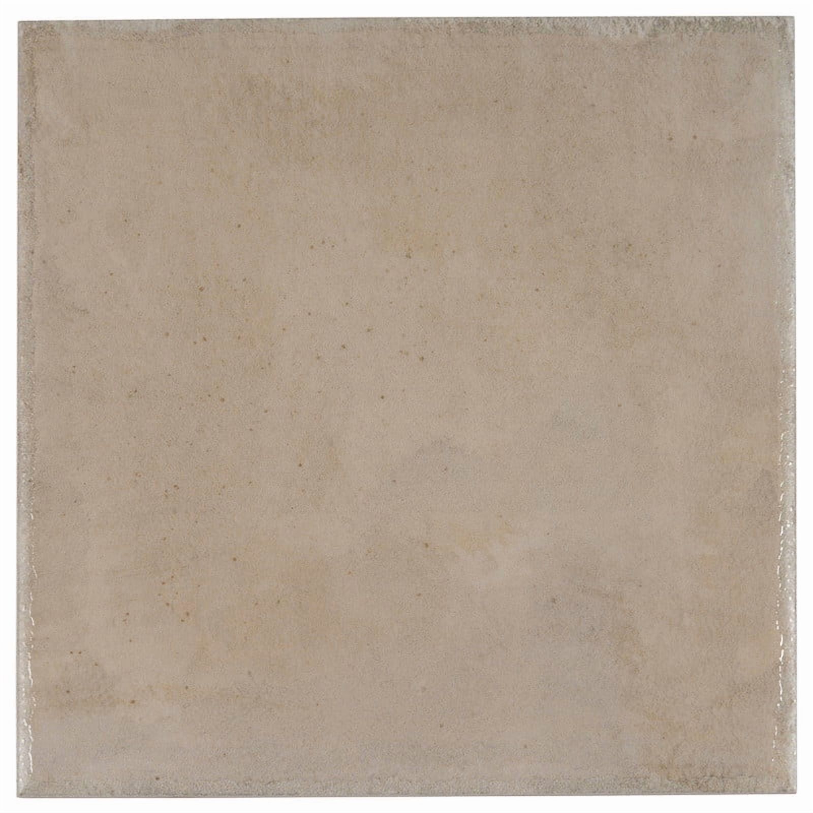 Cadence 8x8 Creamy Beige Porcelain Zellige Square Wall and Floor Tile ...