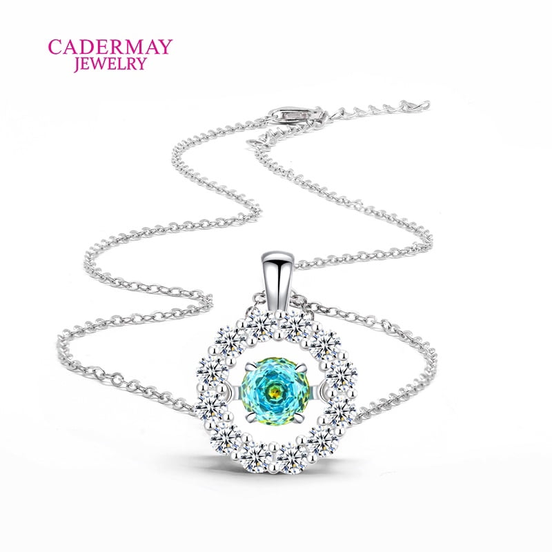 Cadermay New Unique Design Double Color Gemstone 925Silver Necklace For ...