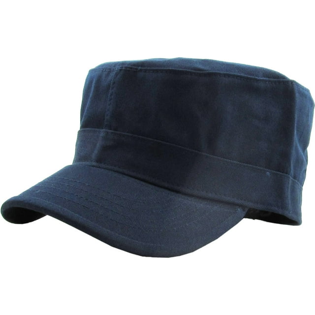 Cadet Army Military Fitted Botton Cap Basic Everyday Castro Radar Hat ...