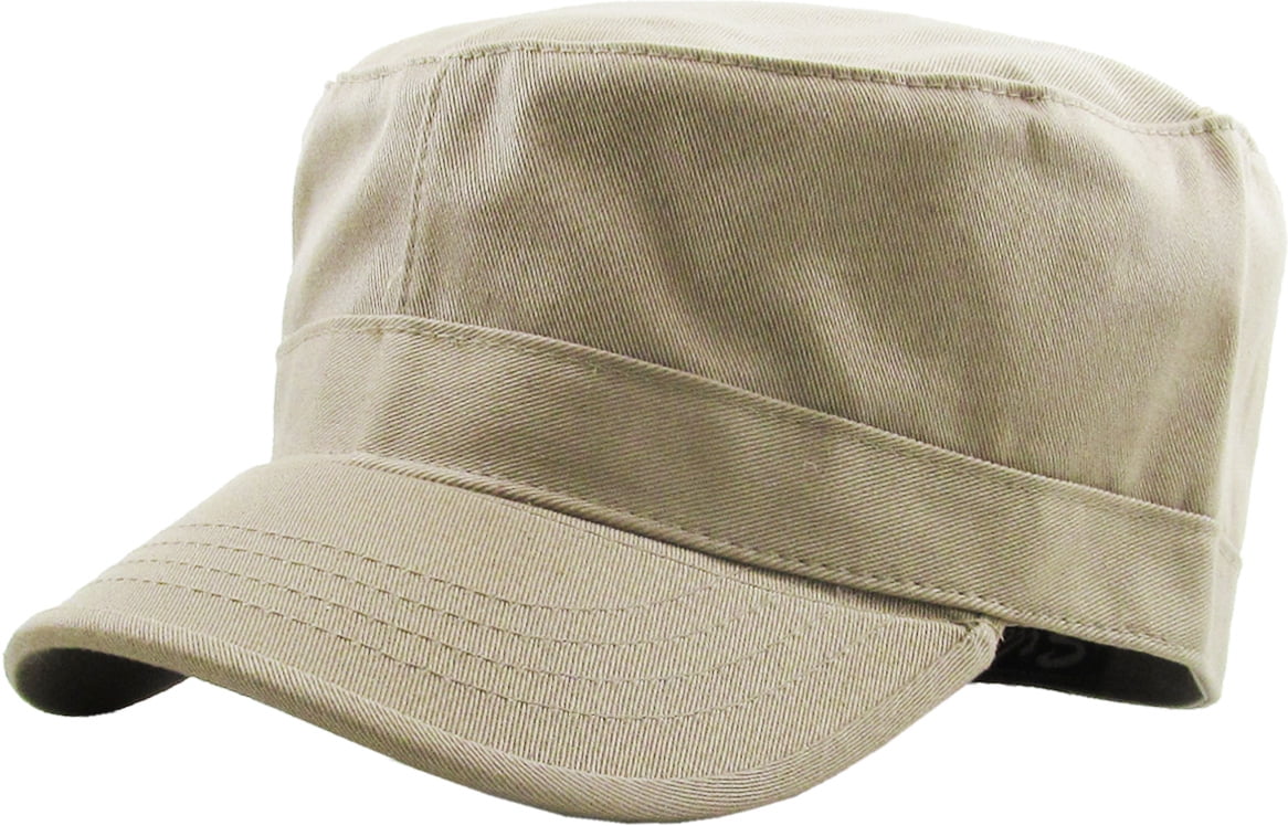 Cadet Army Military Fitted Botton Cap Basic Everyday Castro Radar Hat ...