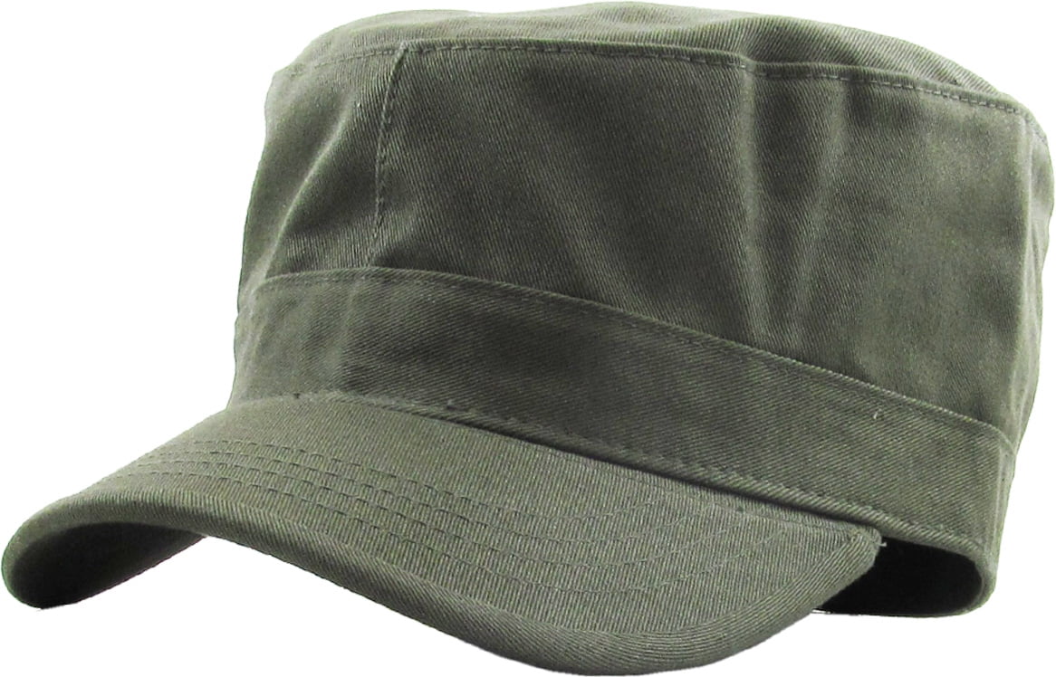 Cadet Army Military Fitted Botton Cap Basic Everyday Castro Radar Hat ...