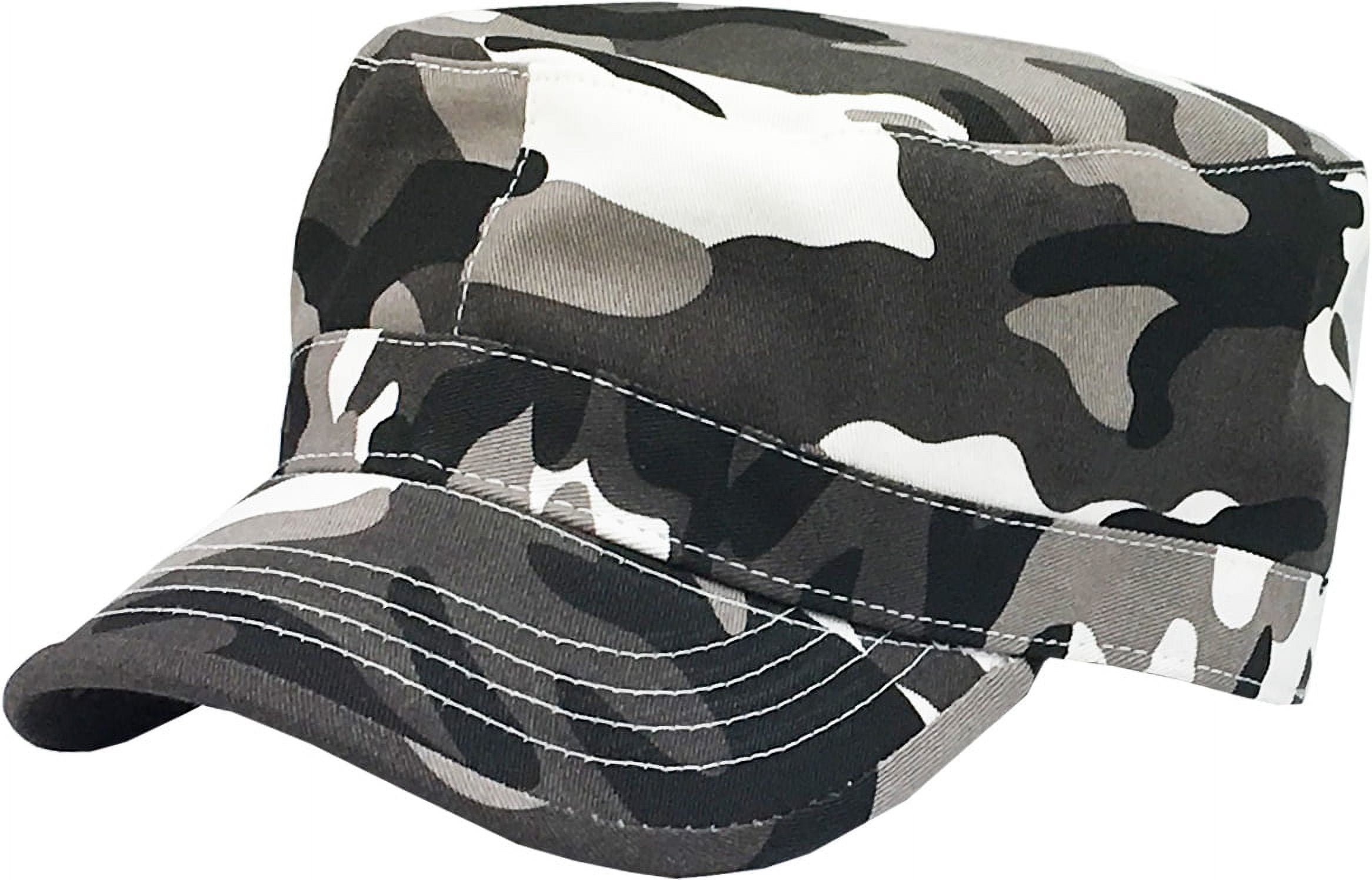 Cadet Army Military Fitted Botton Cap Basic Everyday Castro Radar Hat ...