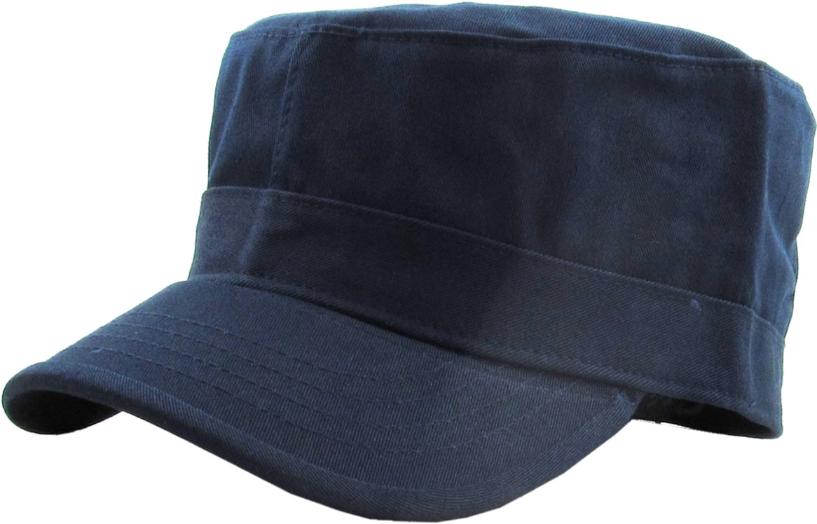 Cadet Army Military Fitted Botton Cap Basic Everyday Castro Radar Hat ...