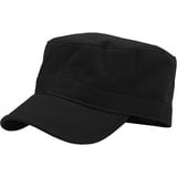 KBK-1464 BLK S Cadet Army Military Fitted Botton Cap Basic Everyday ...